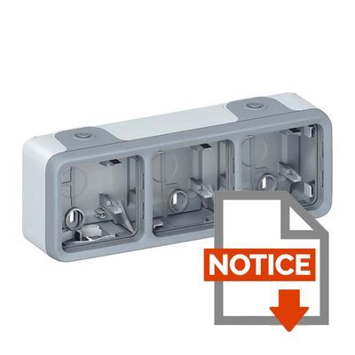 LEGRAND Boîtier d'encastrement 3 postes horizontal Plexo gris ...